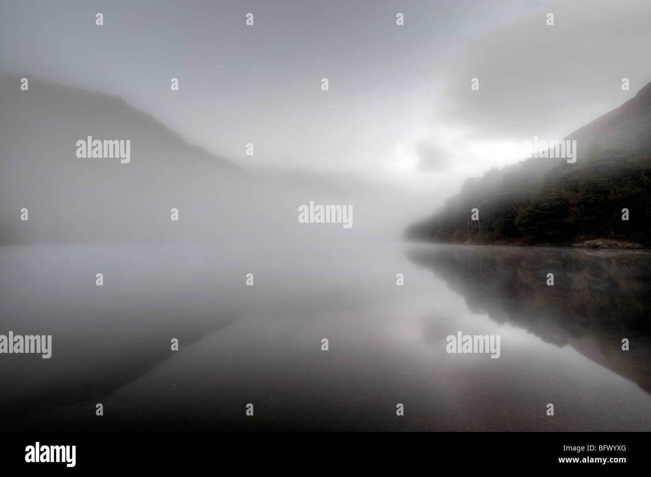 Upper lake Glendalough County Wicklow Ireland autumn fall color colour ...