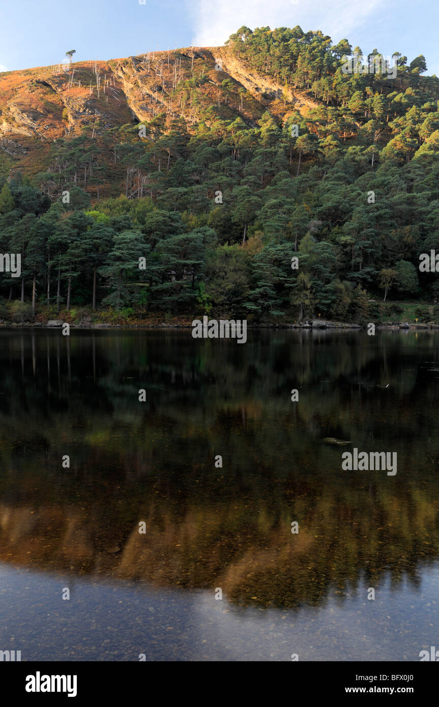 Upper lake Glendalough County Wicklow Ireland autumn fall color colour ...