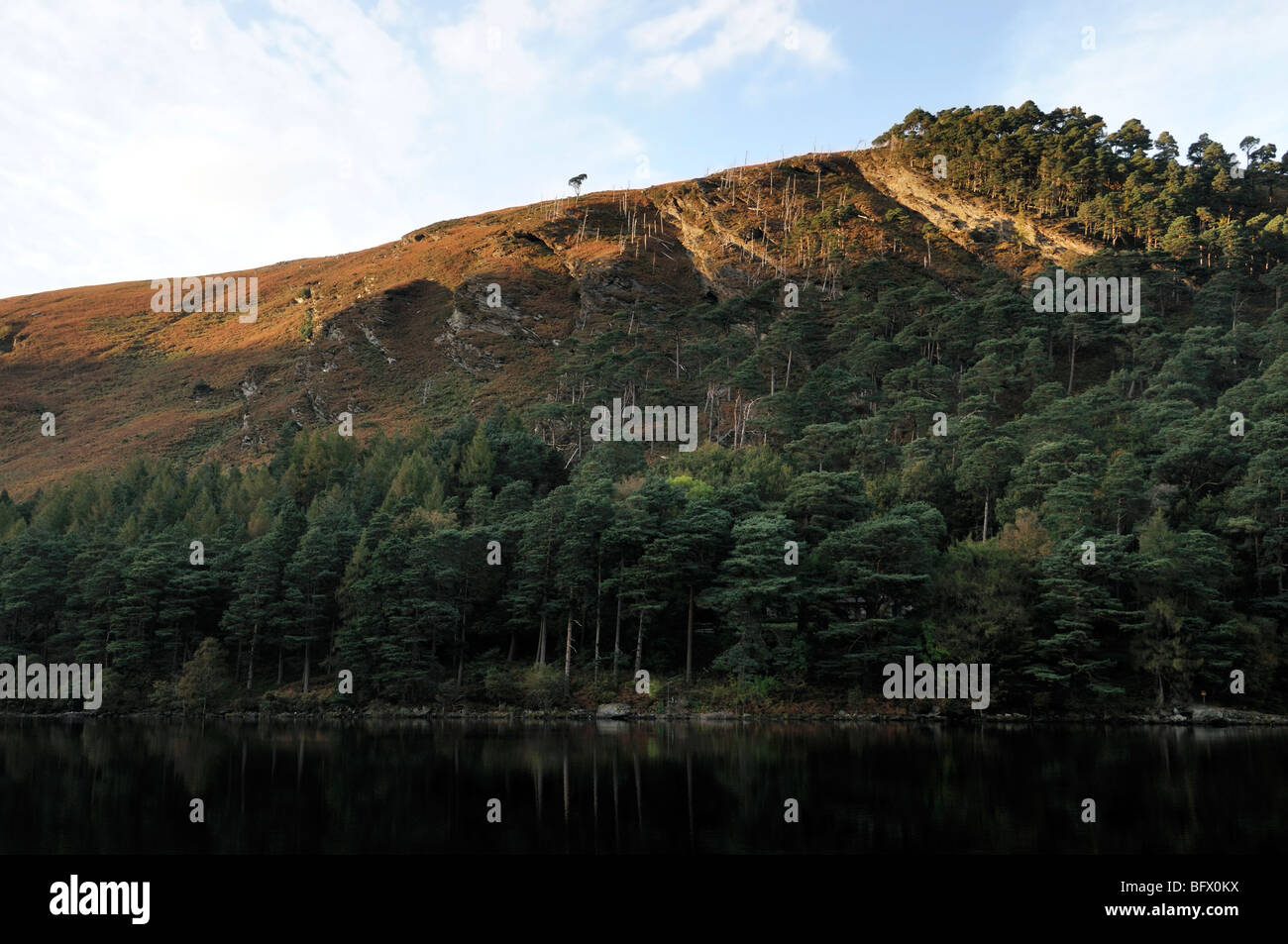 Upper lake Glendalough County Wicklow Ireland autumn fall color colour ...
