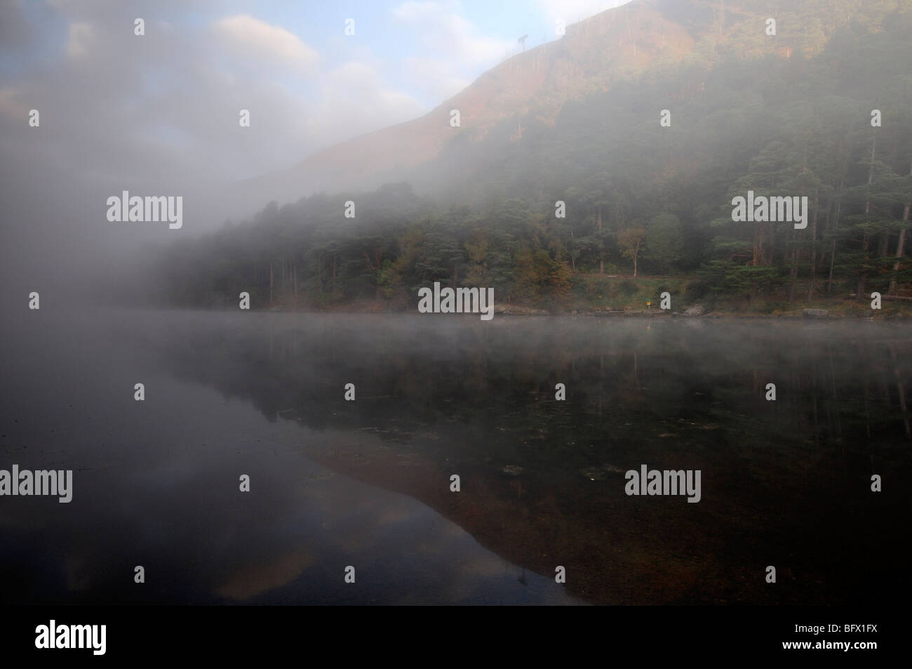 Upper lake Glendalough County Wicklow Ireland autumn fall color colour ...