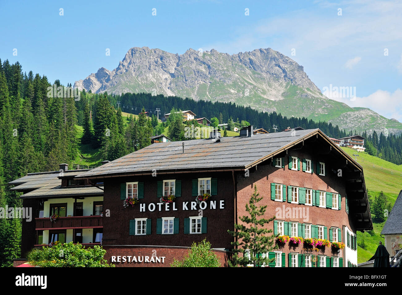 lech am arlberg hotel krone Stock Photo - Alamy
