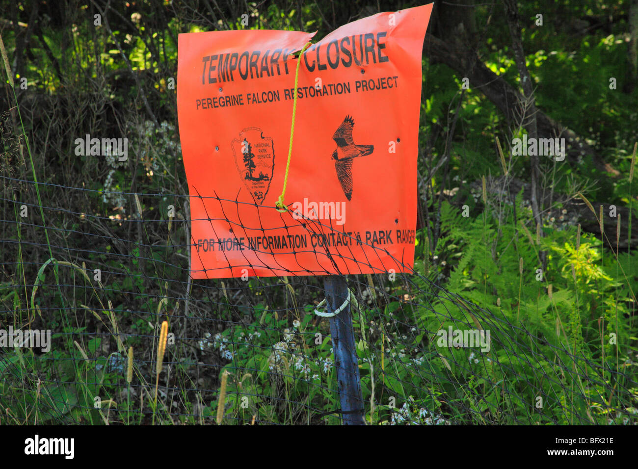 Trail closure sign, Hawksbill Mountain Summit, Appalachian Trail ...