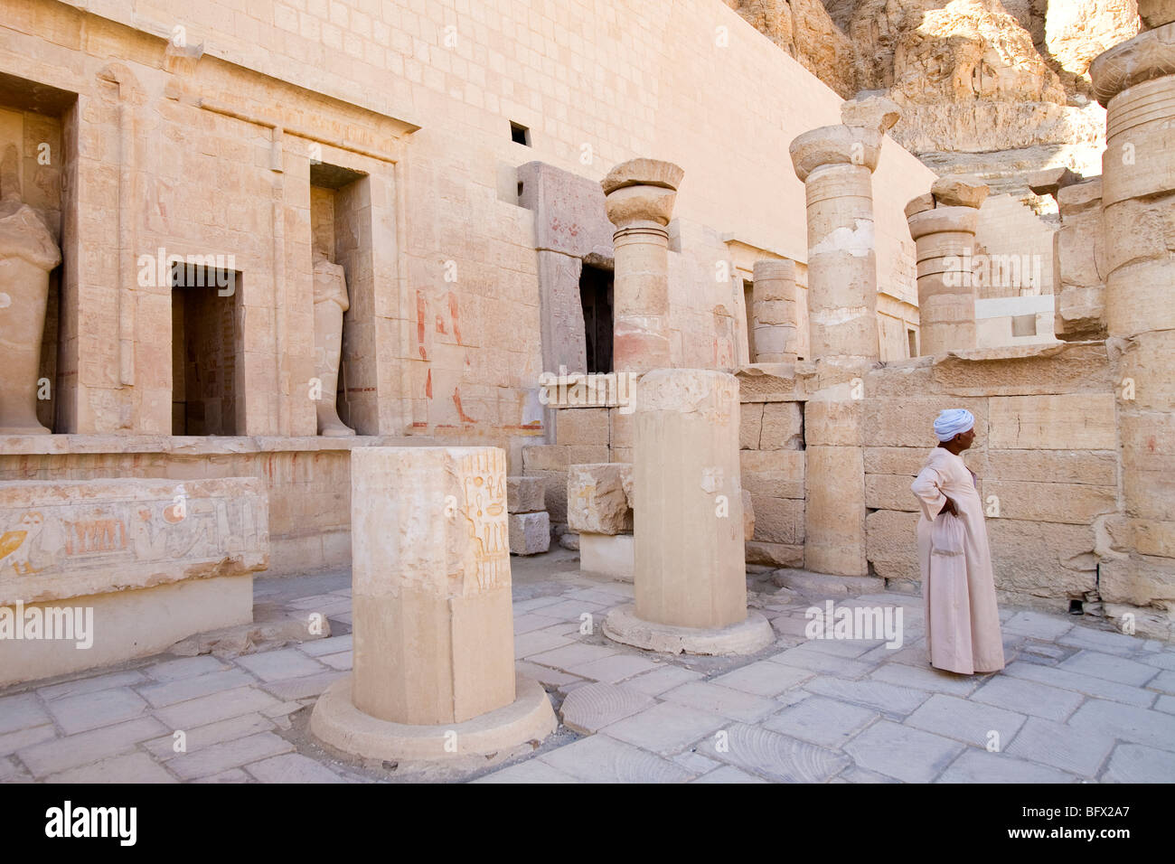 The upper terrace at the Temple of Hatshepsut at Deir el Bahari, West ...