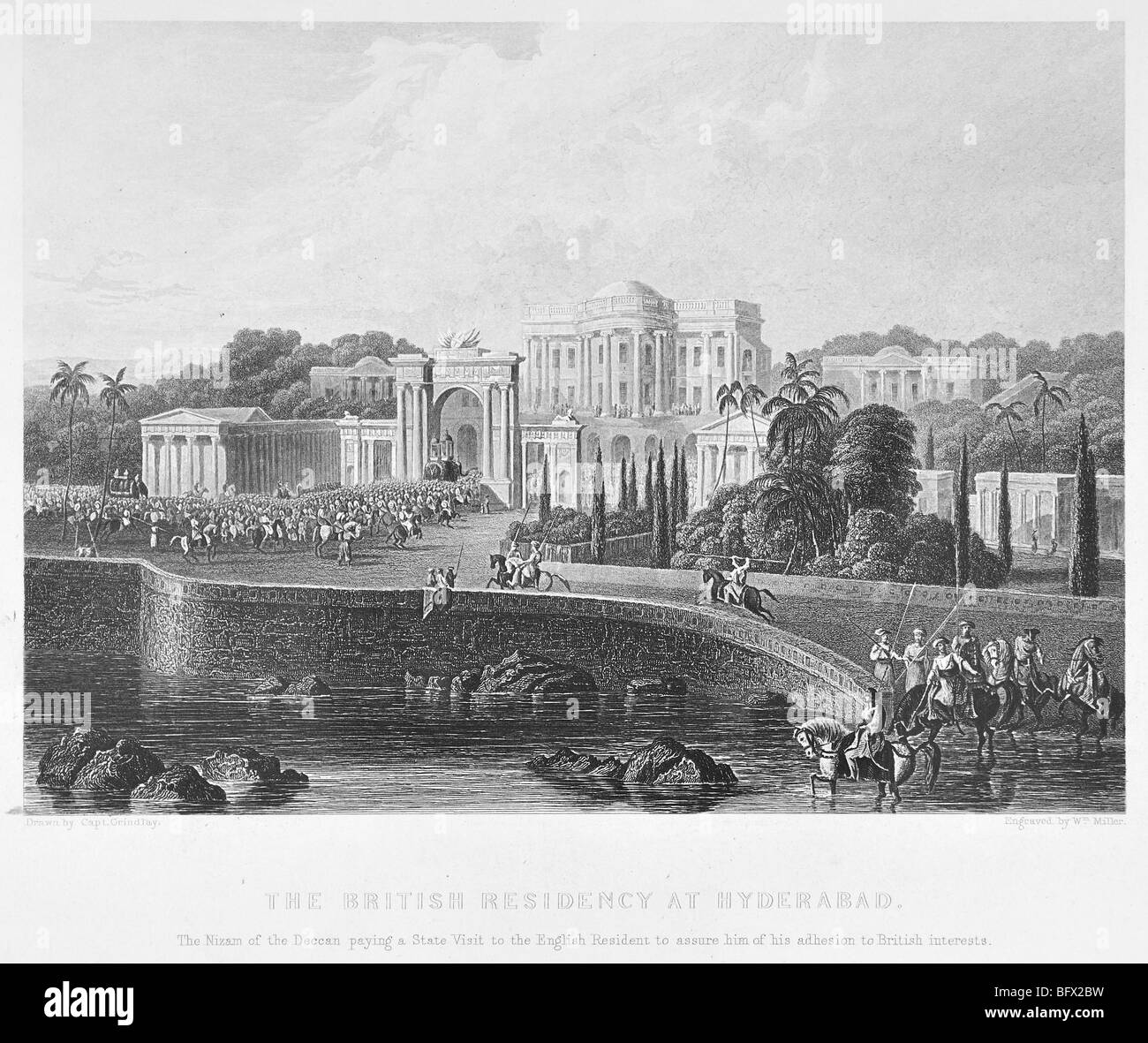 The British Residency at Hyderabad Stock Photo - Alamy