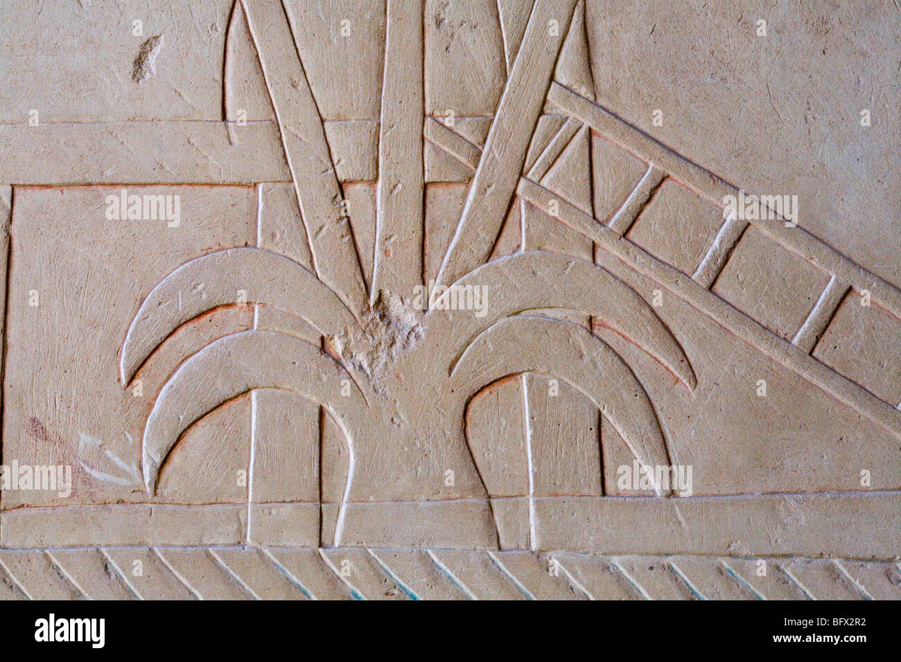 Scene of the Punt reliefs from the middle colonnade at the Temple of ...