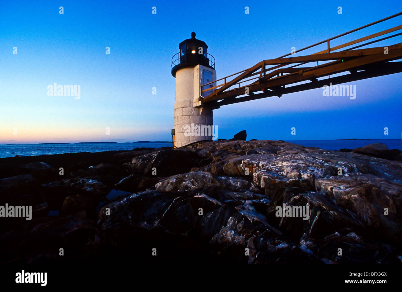 Marshall Point Lighthouse in Port Clyde, Maine, USA Stock Photo - Alamy