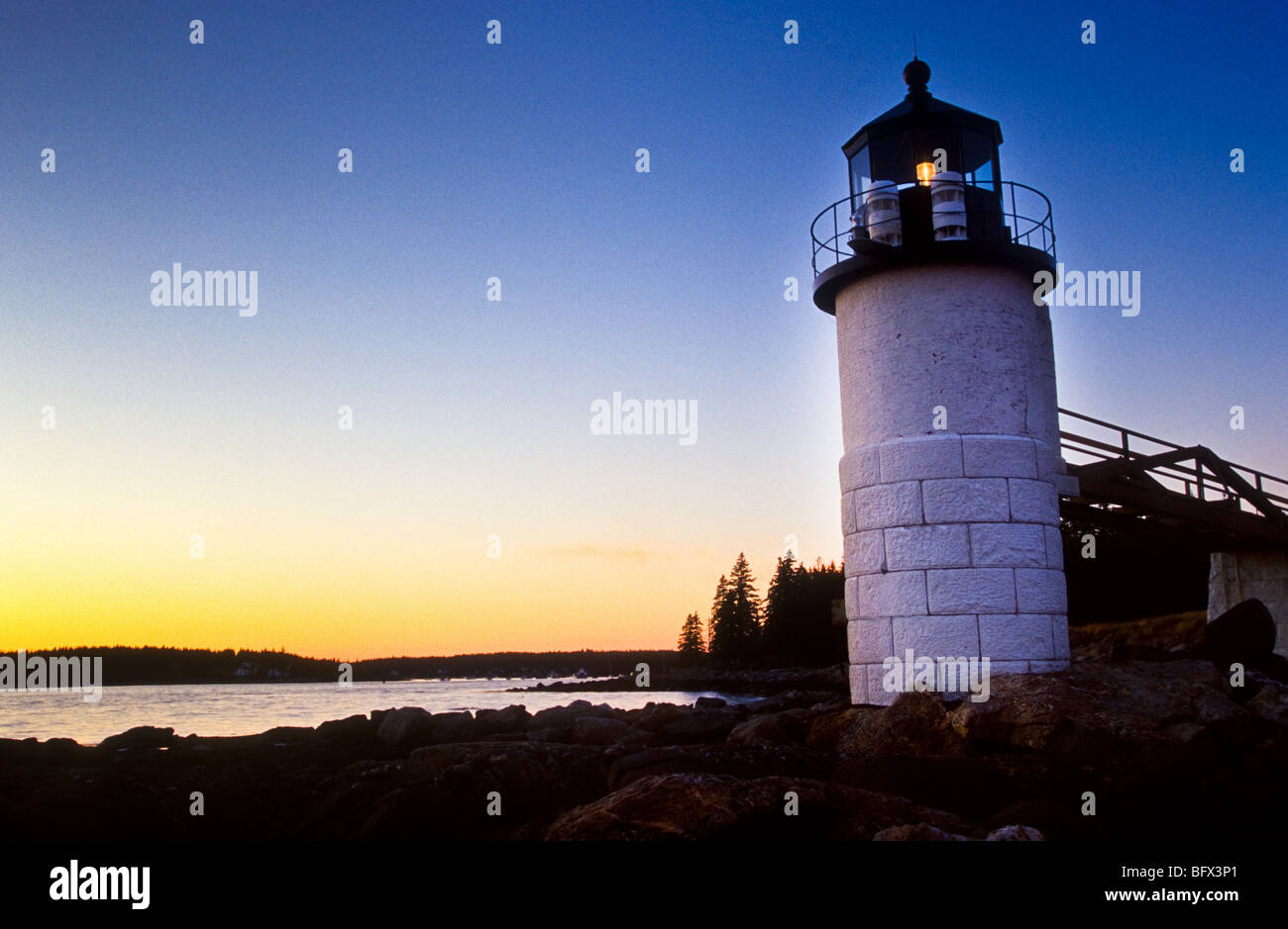 Marshall Point Lighthouse in Port Clyde, Maine, USA Stock Photo - Alamy