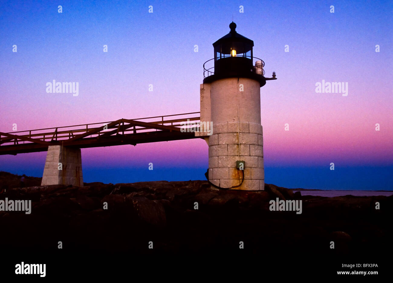 Marshall Point Lighthouse in Port Clyde, Maine, USA Stock Photo - Alamy
