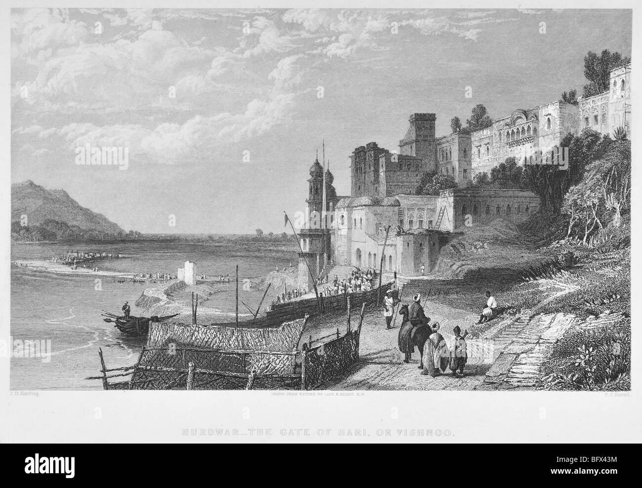 Hurdwar, the gate of Hari or Vishnoo Stock Photo - Alamy