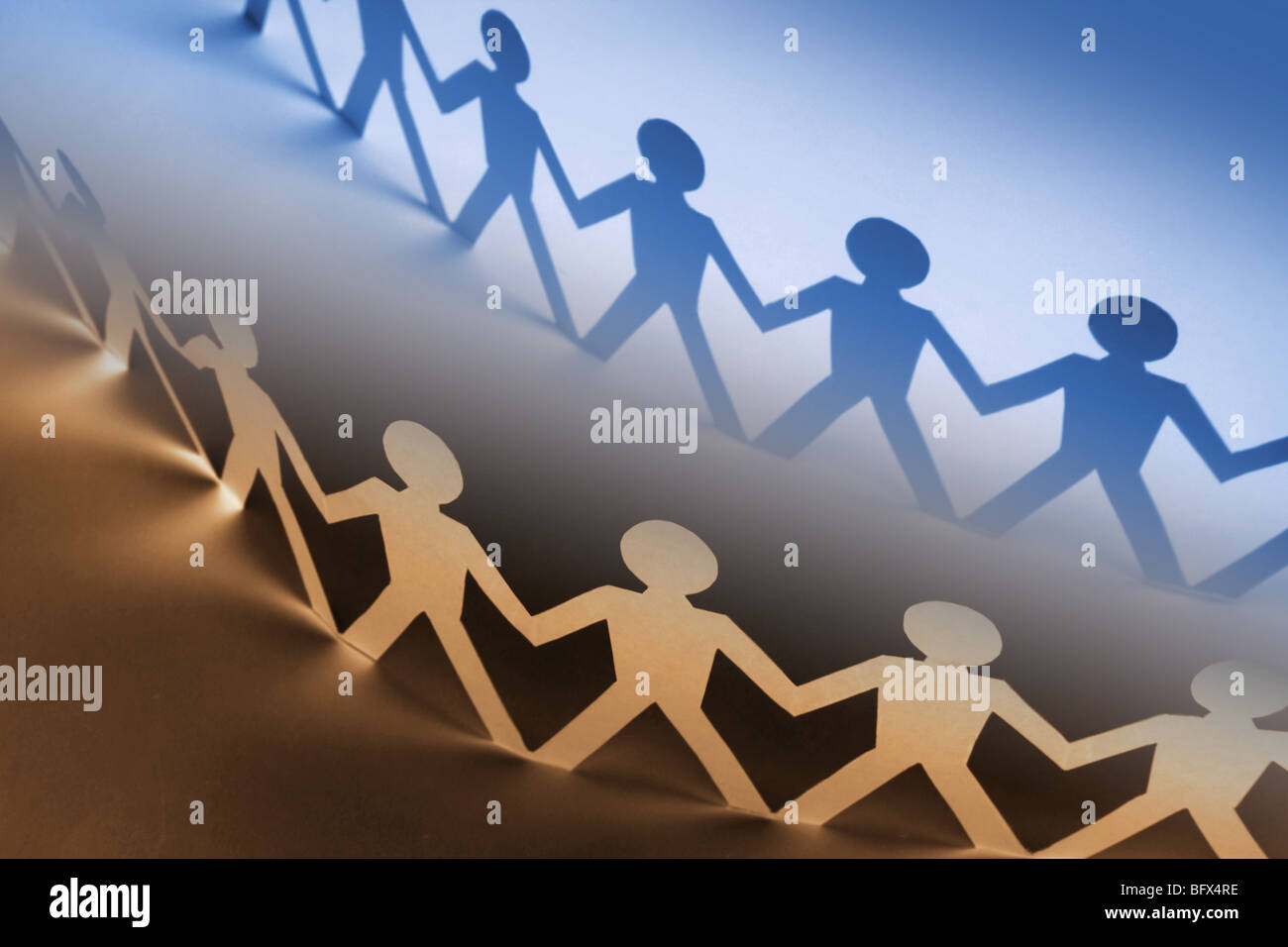 Paper Chain Dolls Stock Photo - Alamy