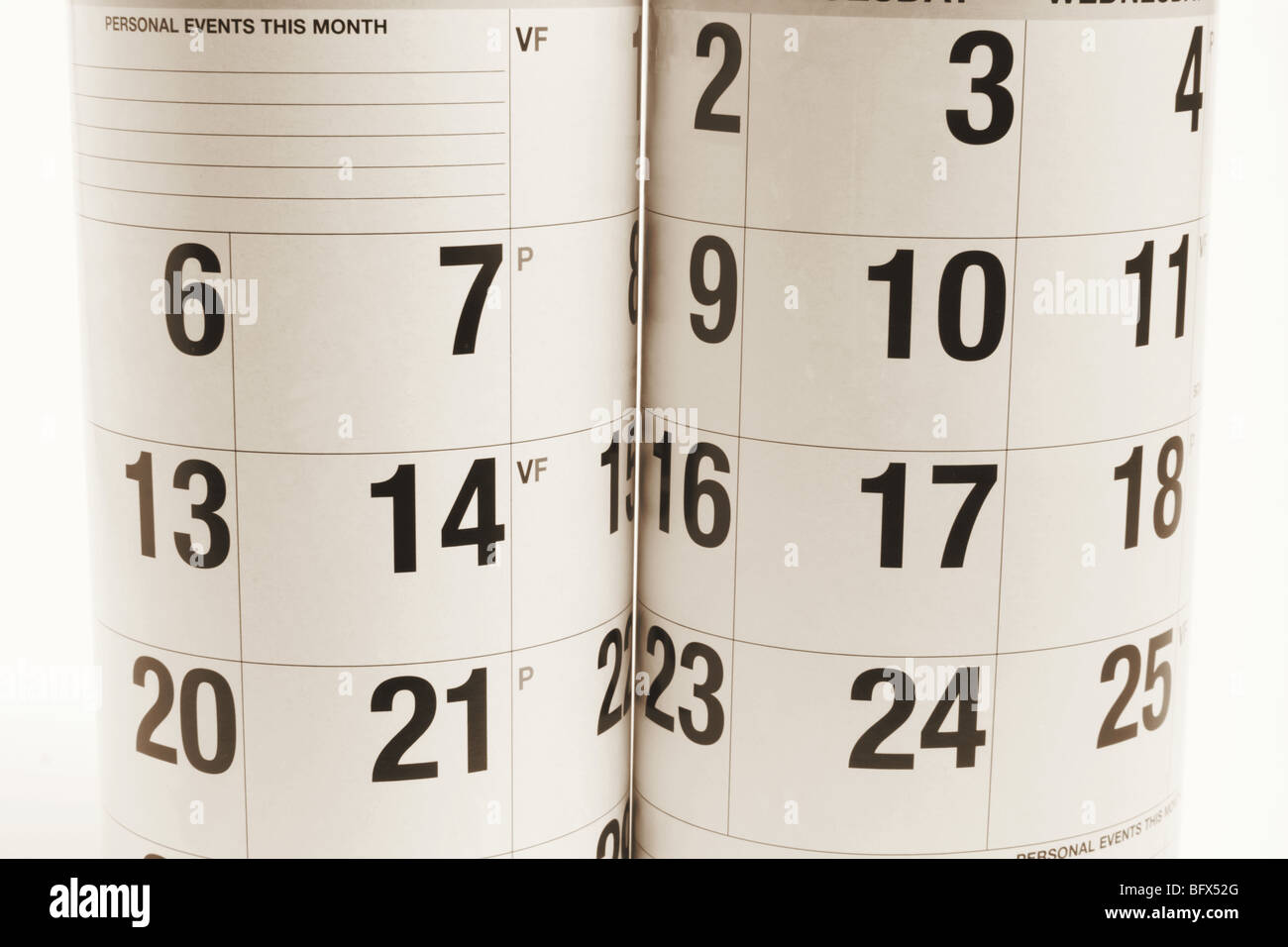 Sheets calendars hi-res stock photography and images - Alamy