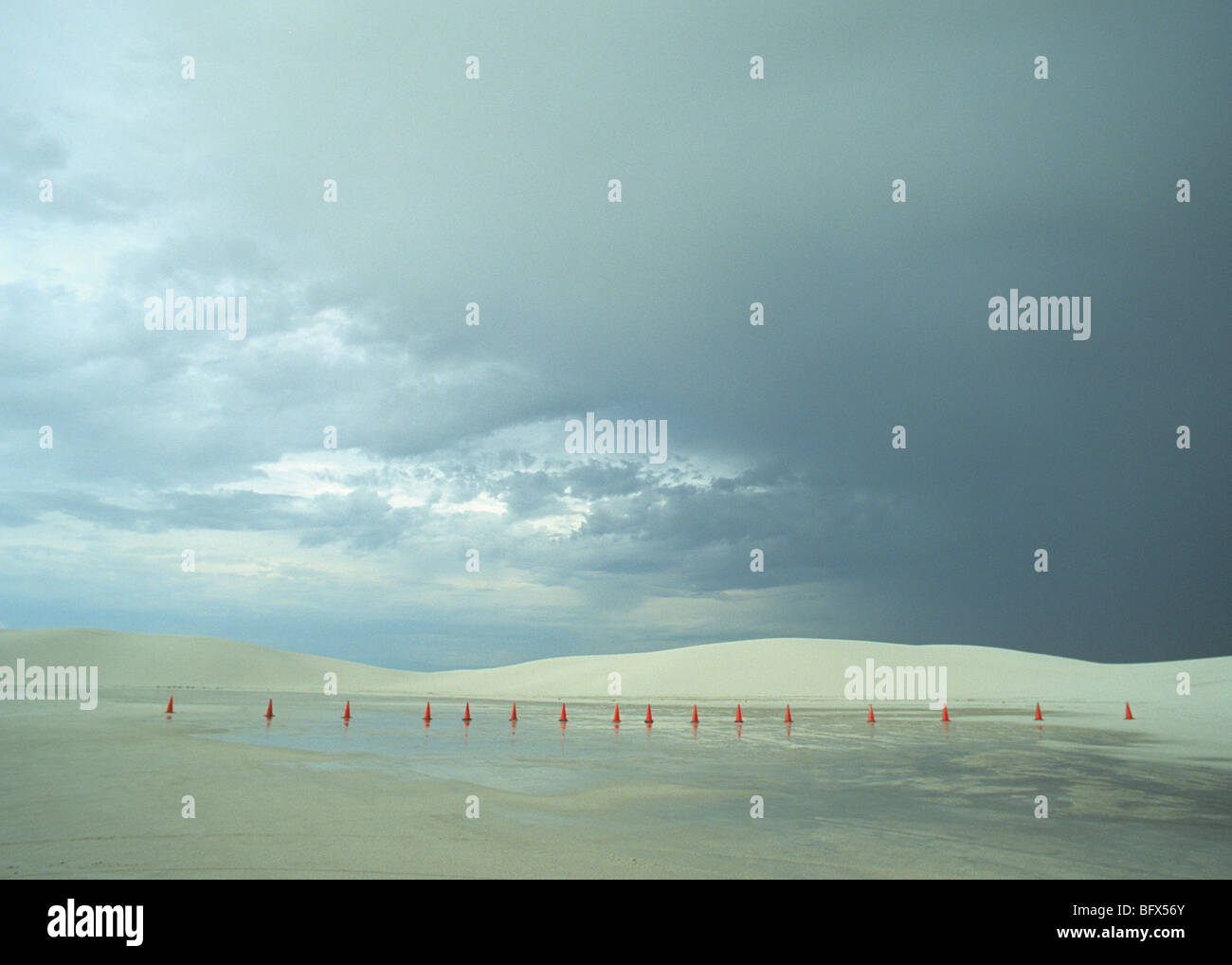 Cones across the desert Stock Photo - Alamy