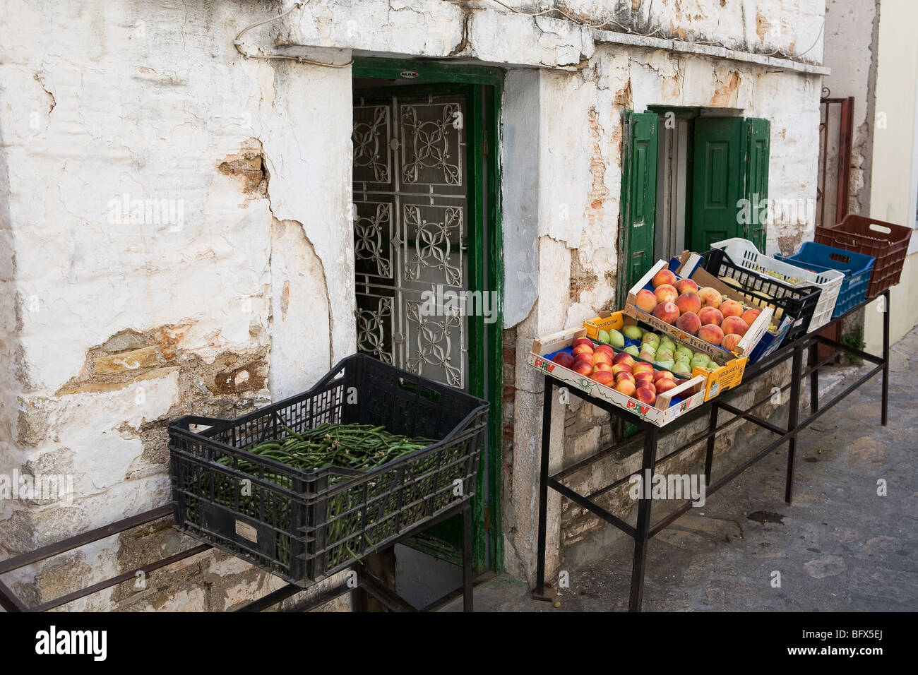 local market place samos Stock Photo - Alamy