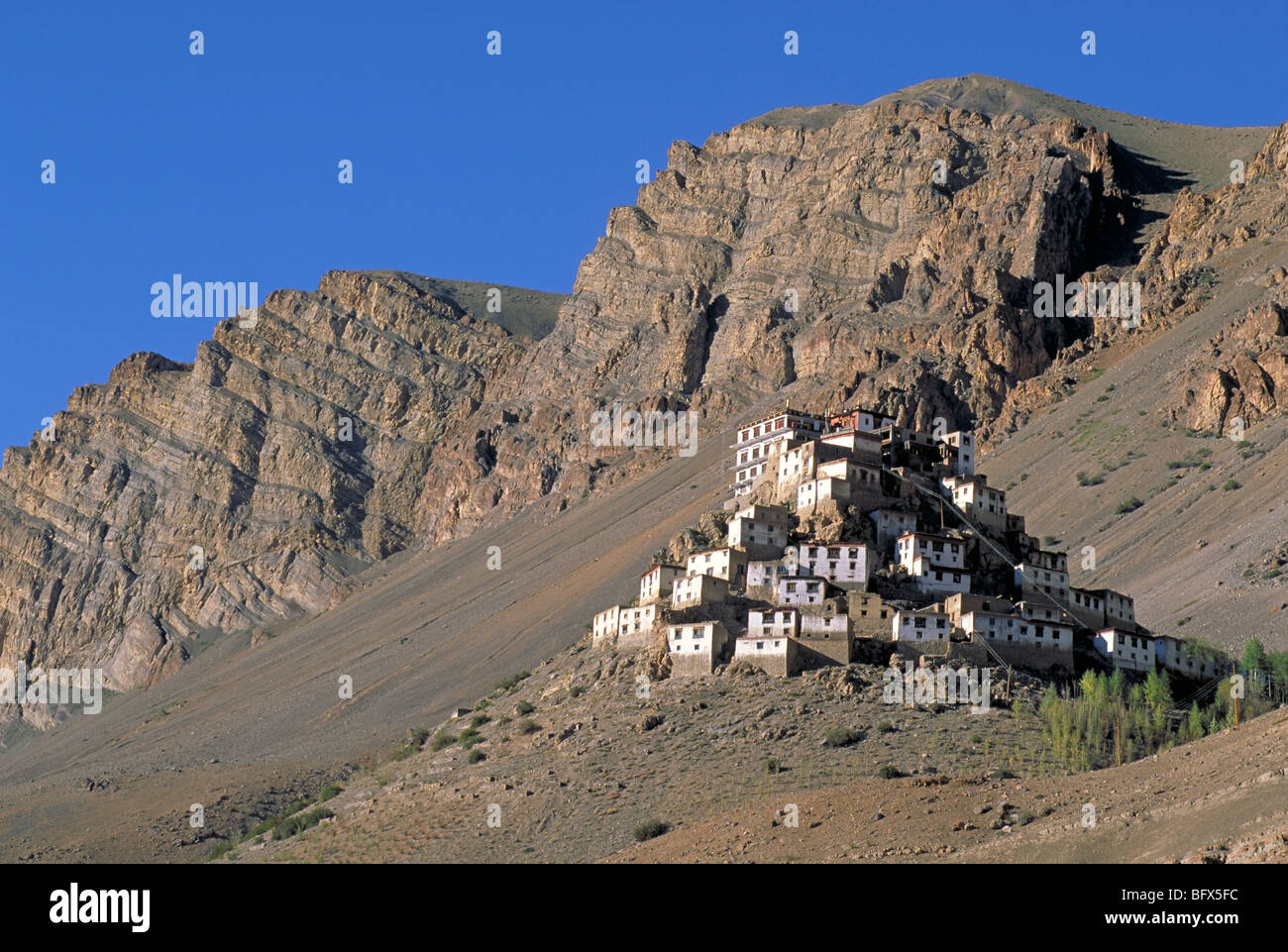 Elk146-2835 India, Himachal Pradesh, Spiti, Ki Gompa (monastery Stock ...
