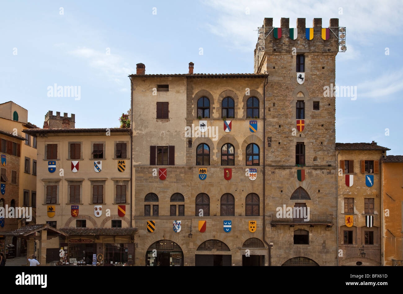 Italy,Tuscany,Arezzo,the palaces of Piazza Grande Stock Photo - Alamy