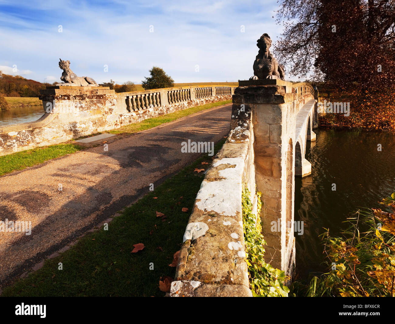 england warwickshire compton verney robert adam bridge Stock Photo - Alamy