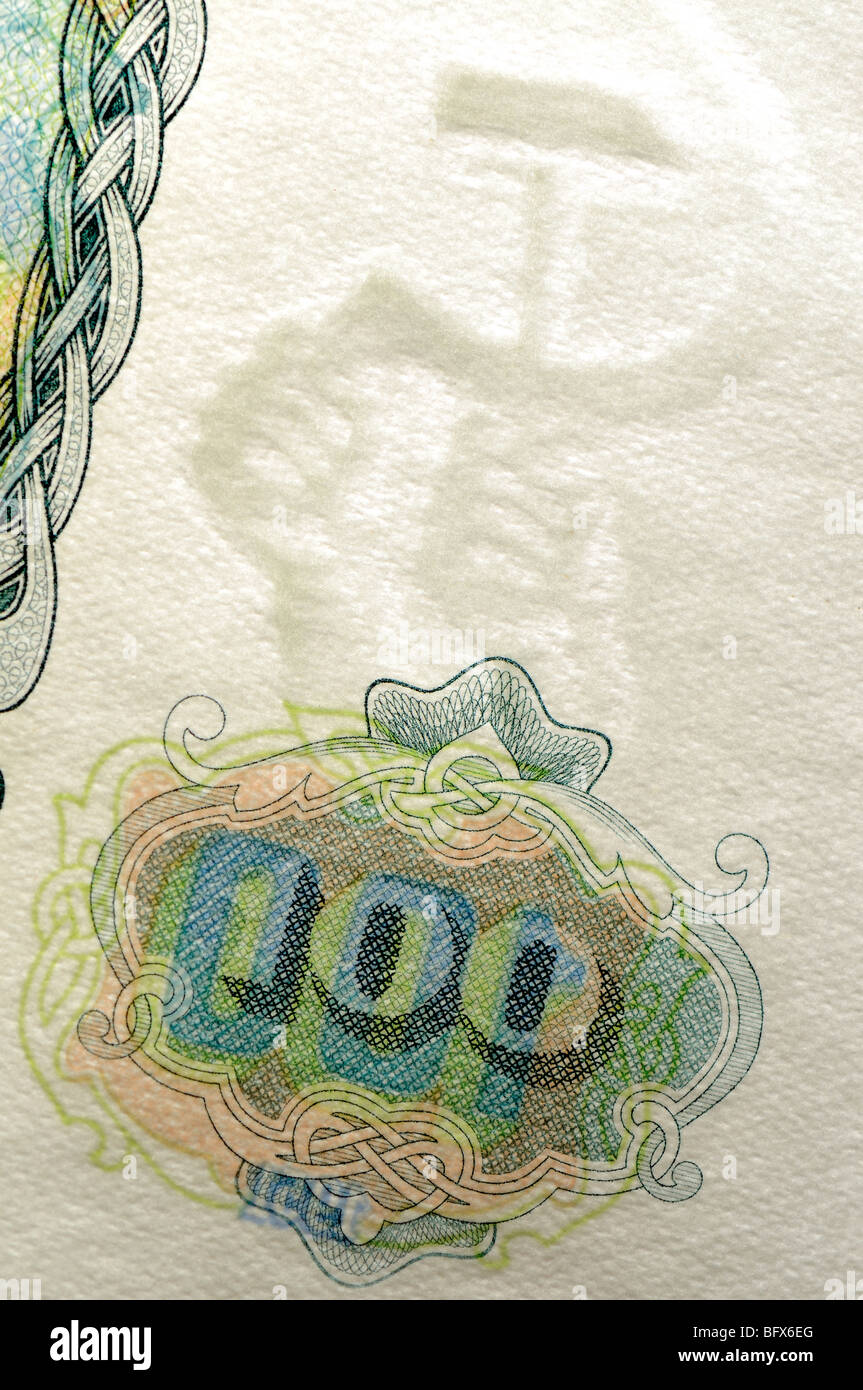 Hammer and Sickle Watermark from Bulgarian 100 Lev banknote of 1951 ...