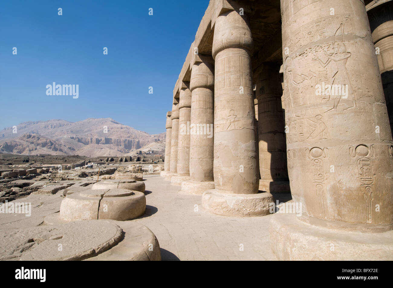 The Ramesseum near Valley of the Kings Luxor Egypt Stock Photo - Alamy