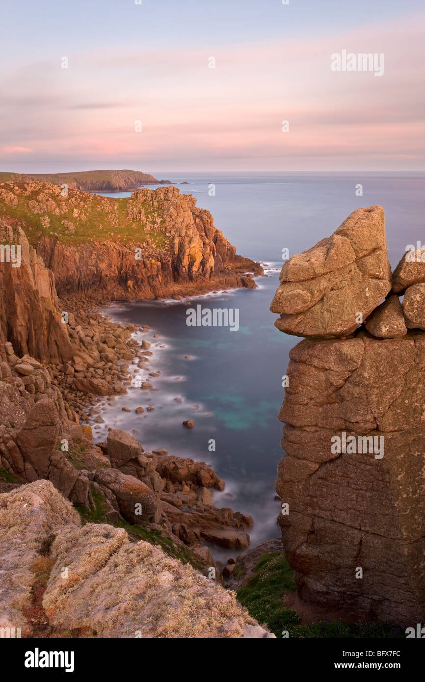 Towering cliffs of Lands End, Cornwall, England Stock Photo - Alamy
