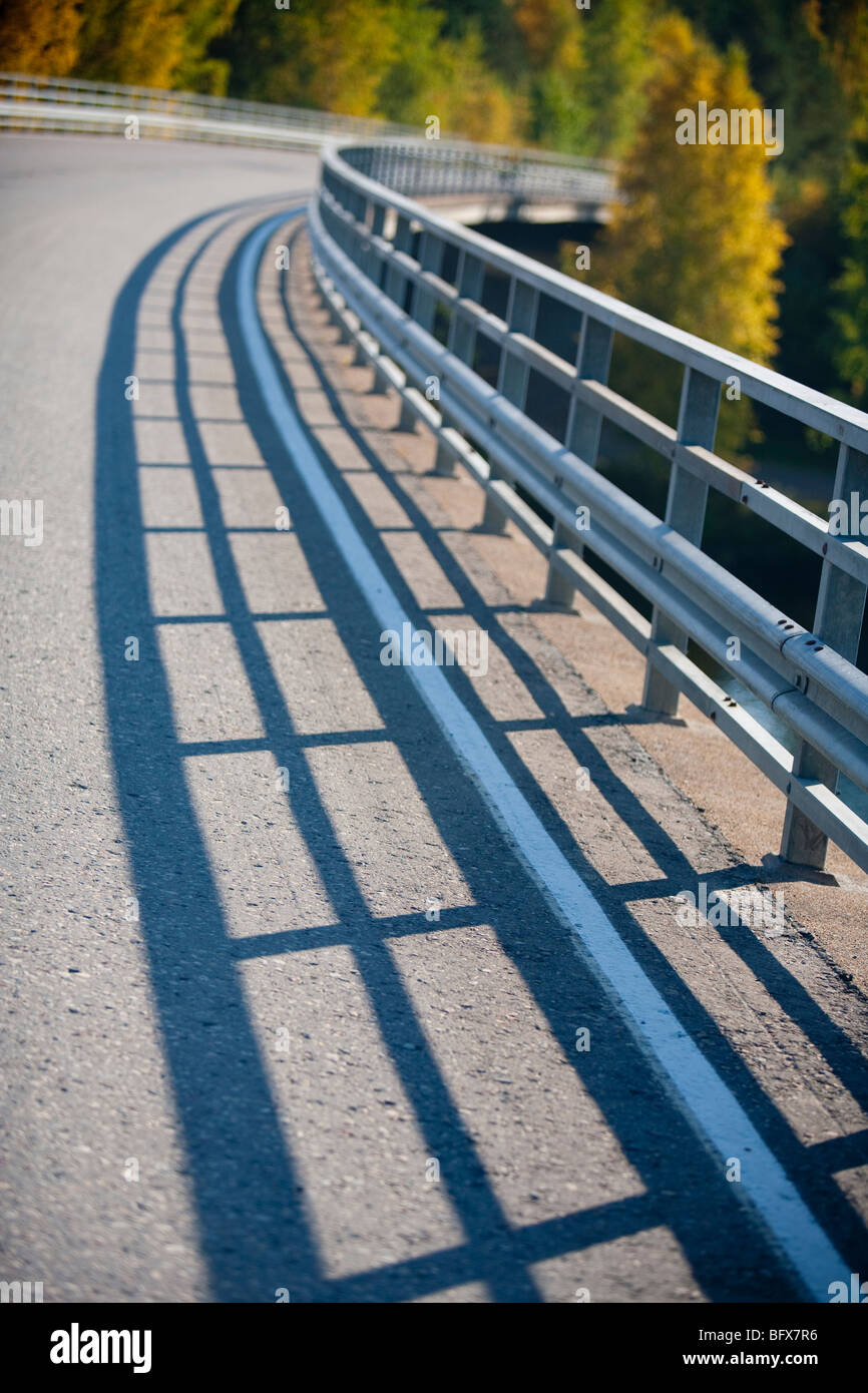 Road bridge metal railing , Finland Stock Photo - Alamy
