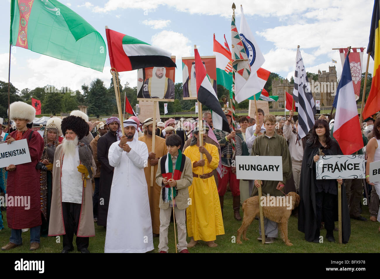 Representatives of Hawk Boards from around the globe at a festival ...