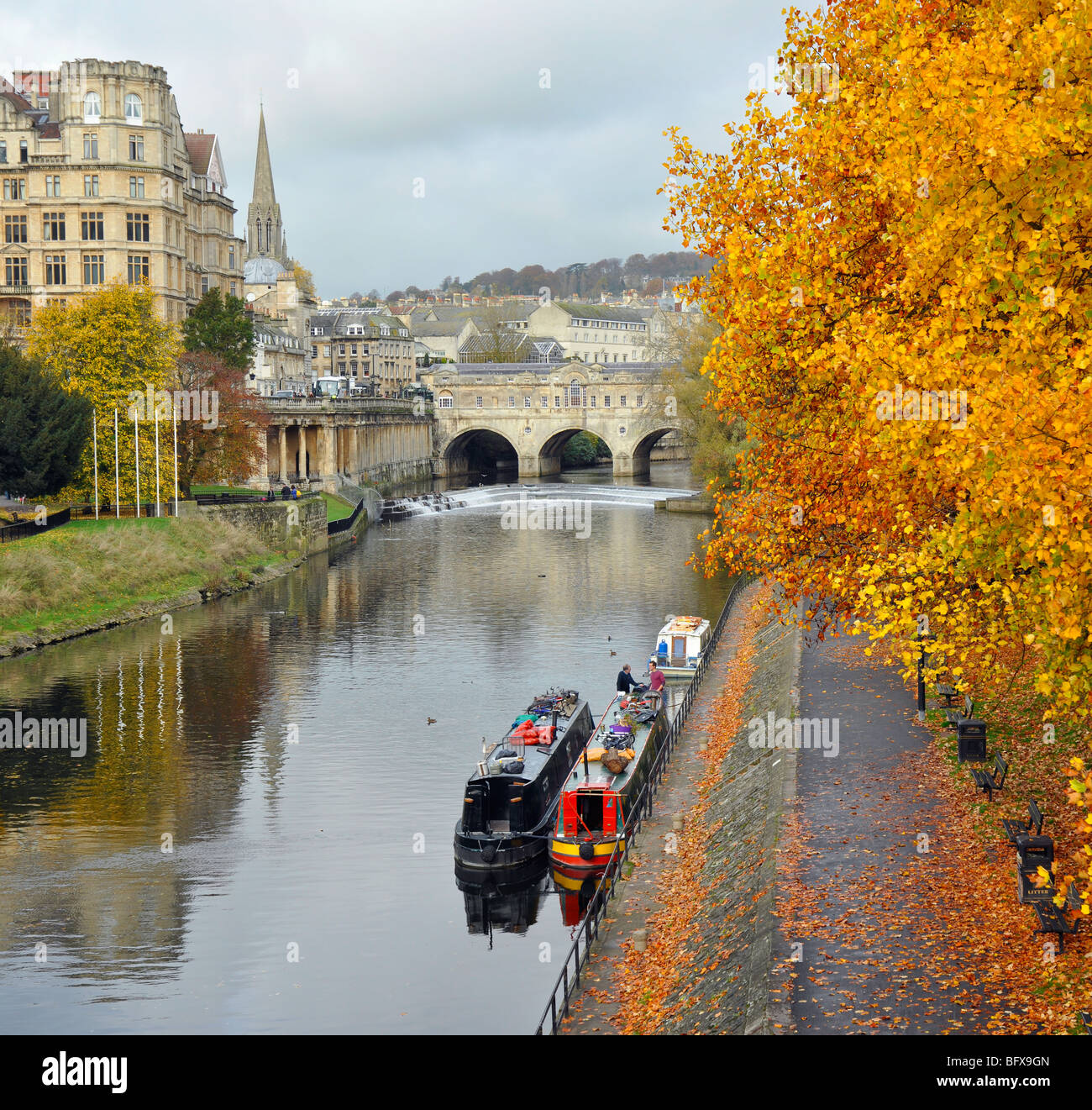 Rivon Avon Bath in autumn Stock Photo - Alamy