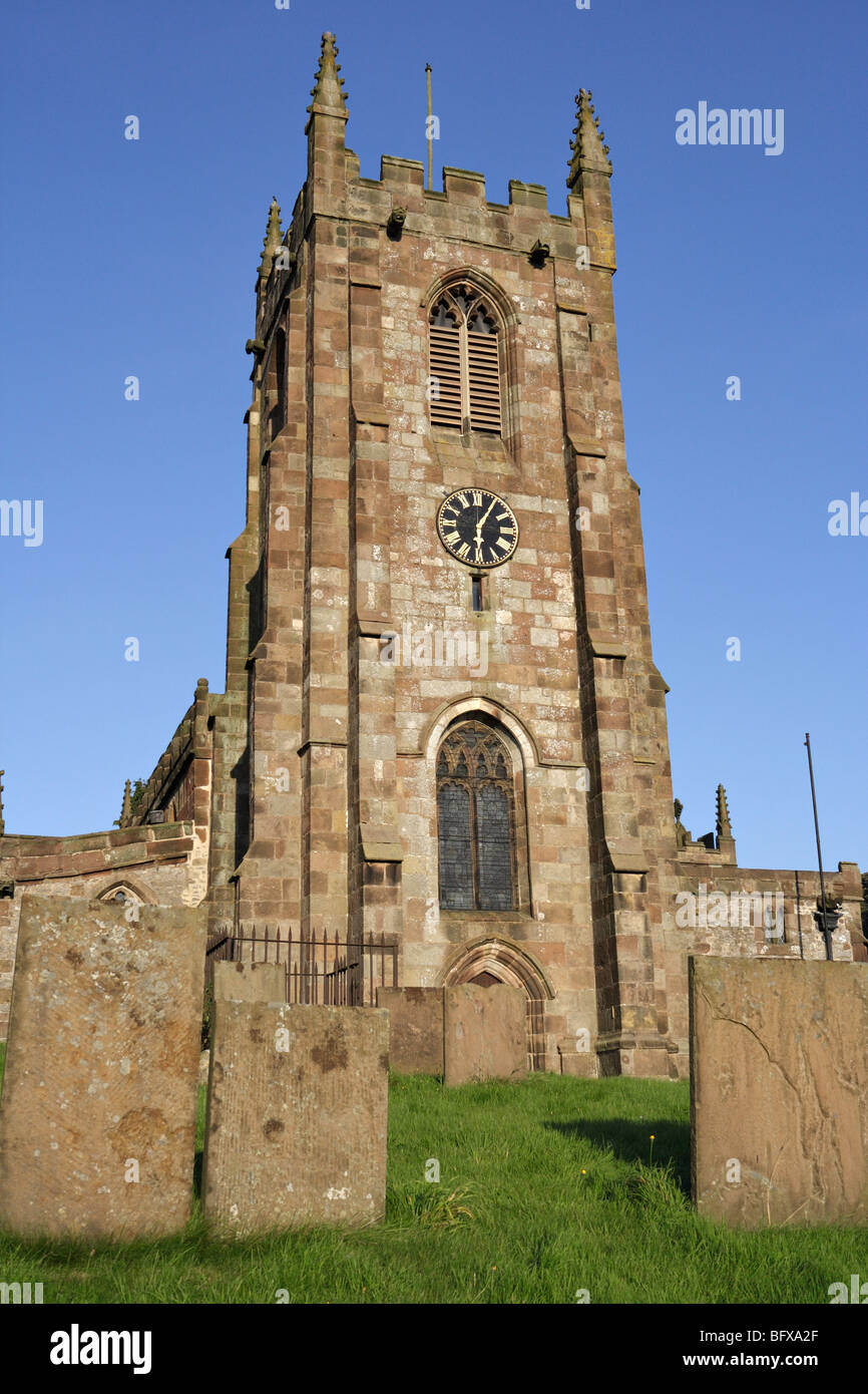 St Giles church building in Hartington village, Derbyshire, England UK ...