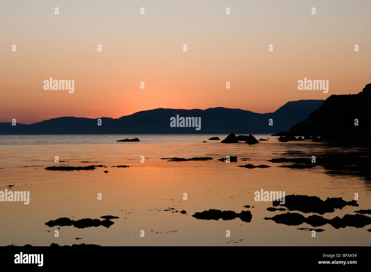 Greece. Zakynthos. Zante. Greek island. October. sunset over the sea at ...