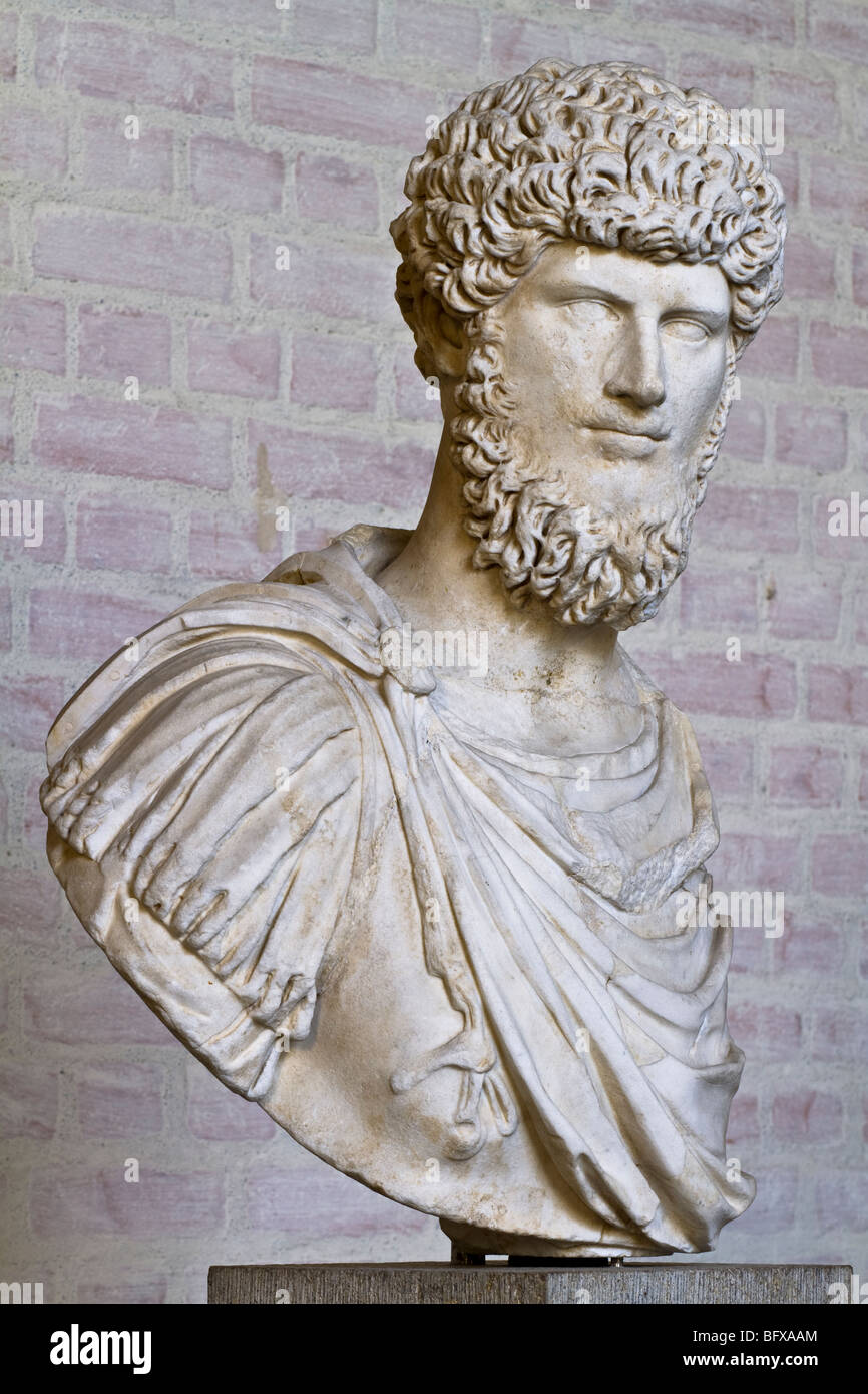 Portrait of Lucius Verus (Lucius Ceionius Commodus) in the Munich ...