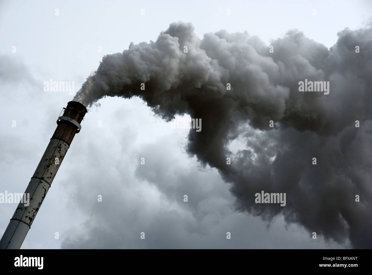 Steam plume from chimney Stock Photo - Alamy
