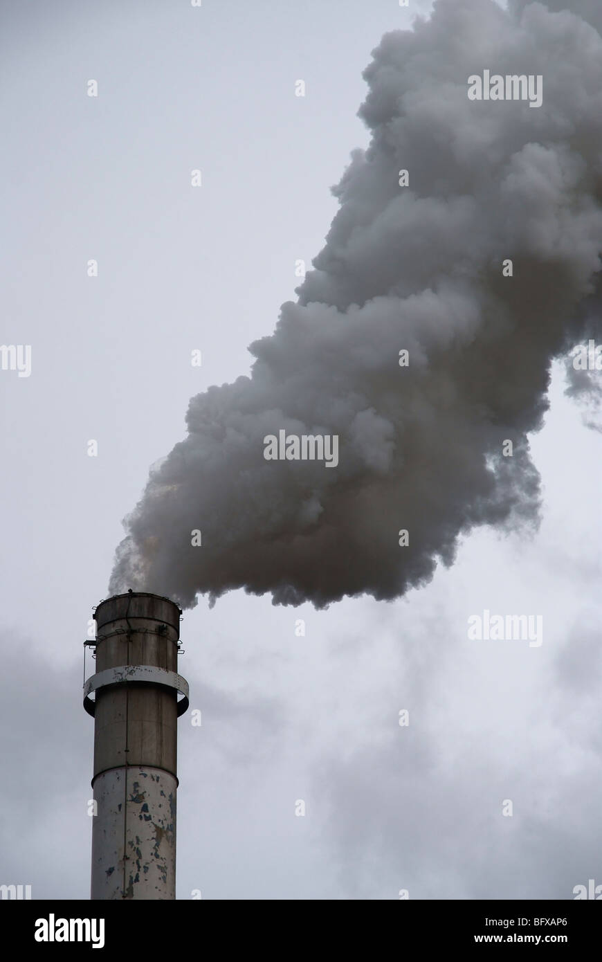 Steam plume from chimney Stock Photo - Alamy