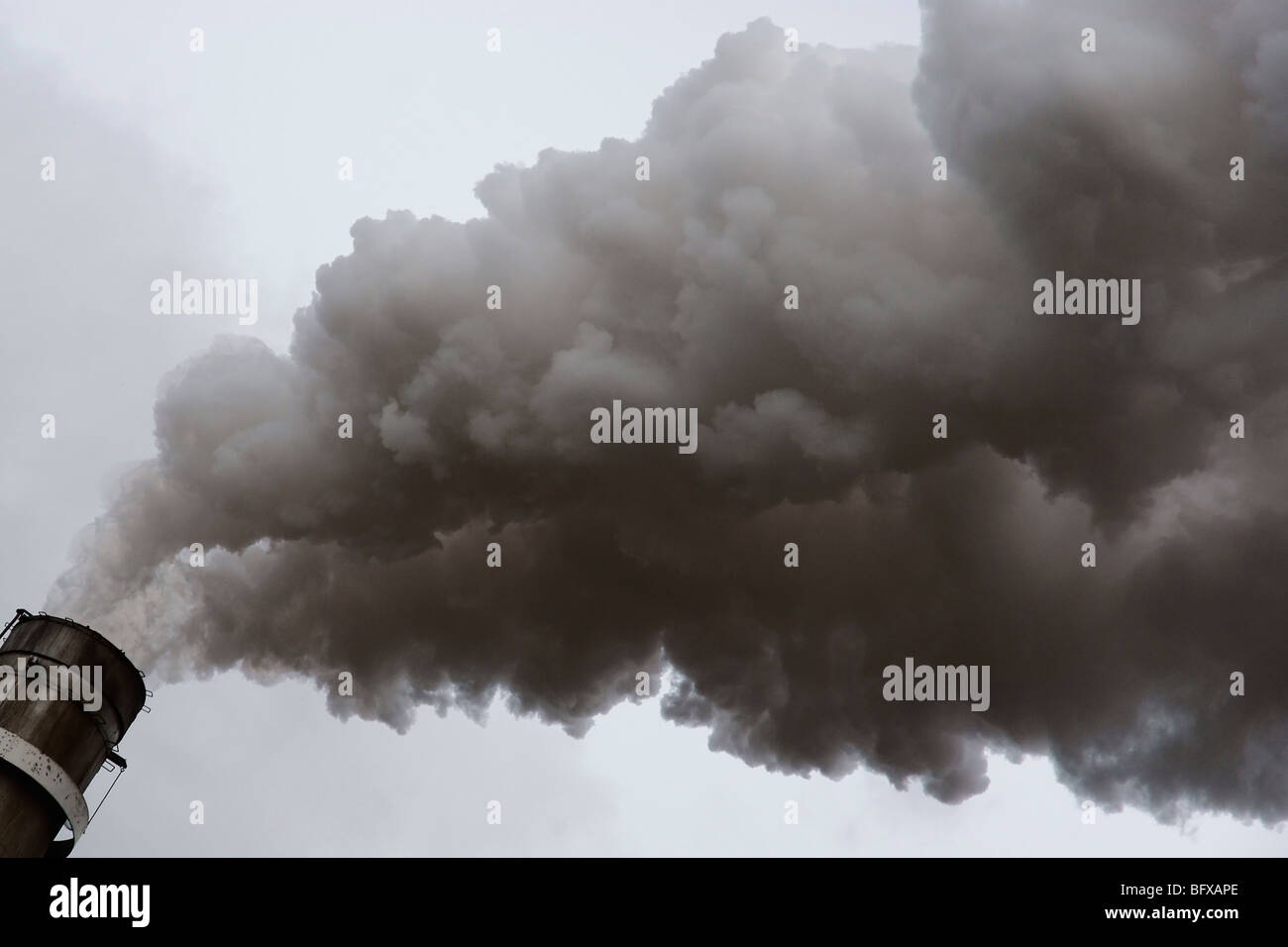 Steam plume from chimney Stock Photo - Alamy