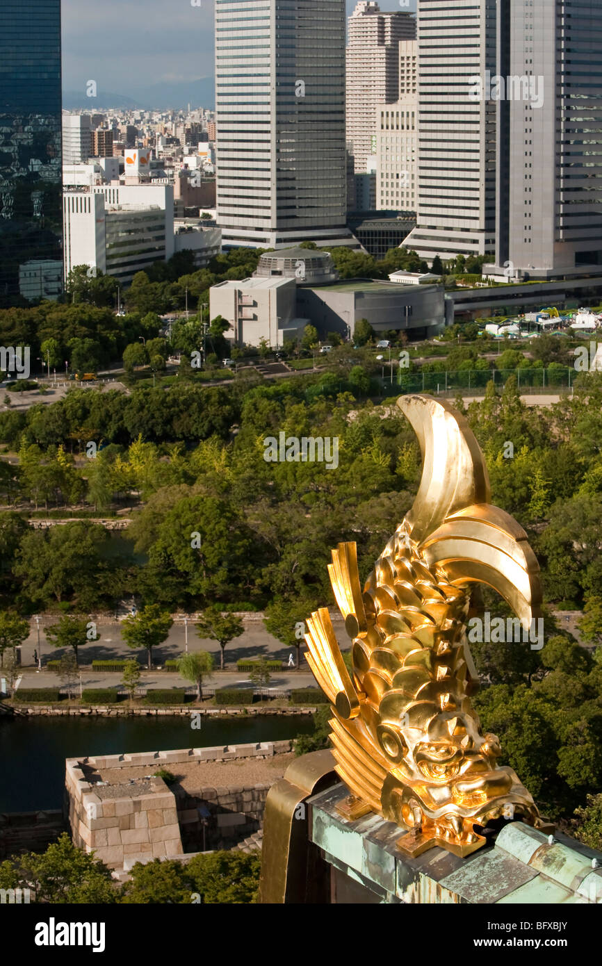 Panoramic view of Osaka from Osaka castle. Osaka, Japan Stock Photo - Alamy