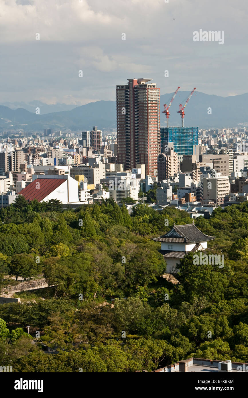 Panoramic view of Osaka from Osaka castle. Osaka, Japan Stock Photo - Alamy