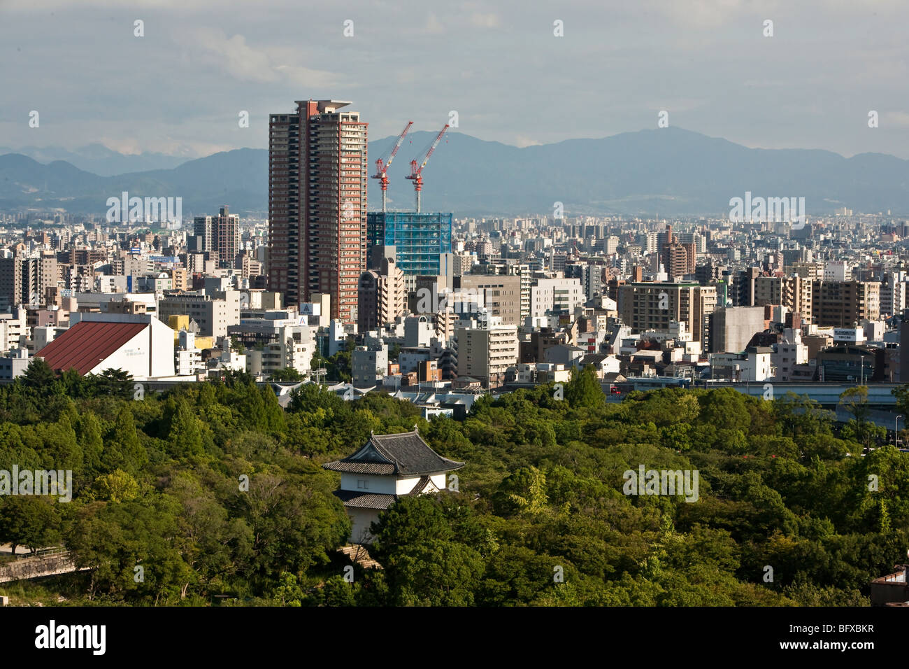 Panoramic view of Osaka from Osaka castle. Osaka, Japan Stock Photo - Alamy