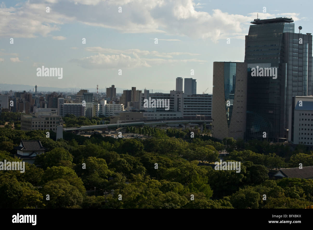 Panoramic view of Osaka from Osaka castle. Osaka, Japan Stock Photo - Alamy