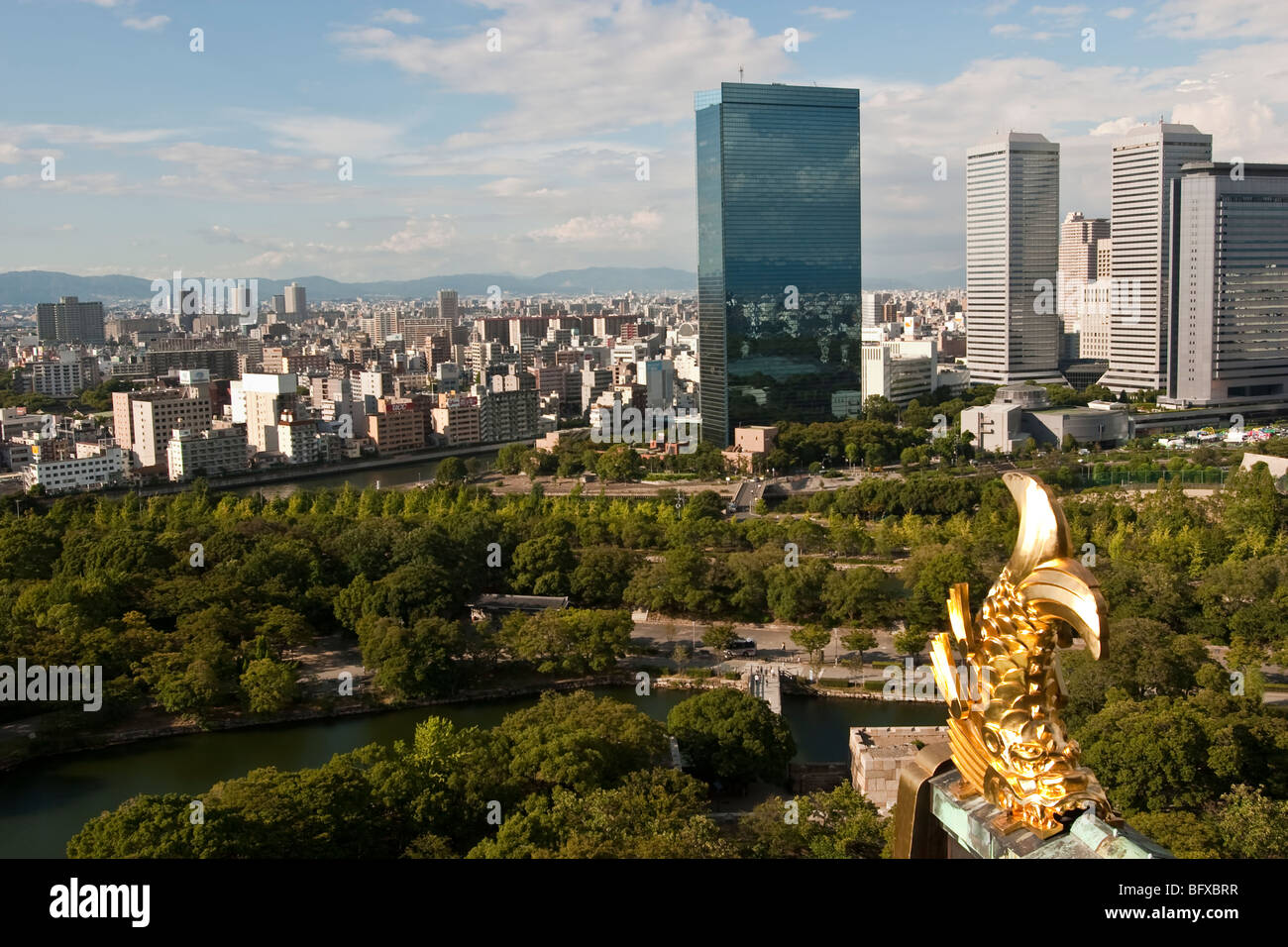 Panoramic view of Osaka from Osaka castle. Osaka, Japan Stock Photo - Alamy