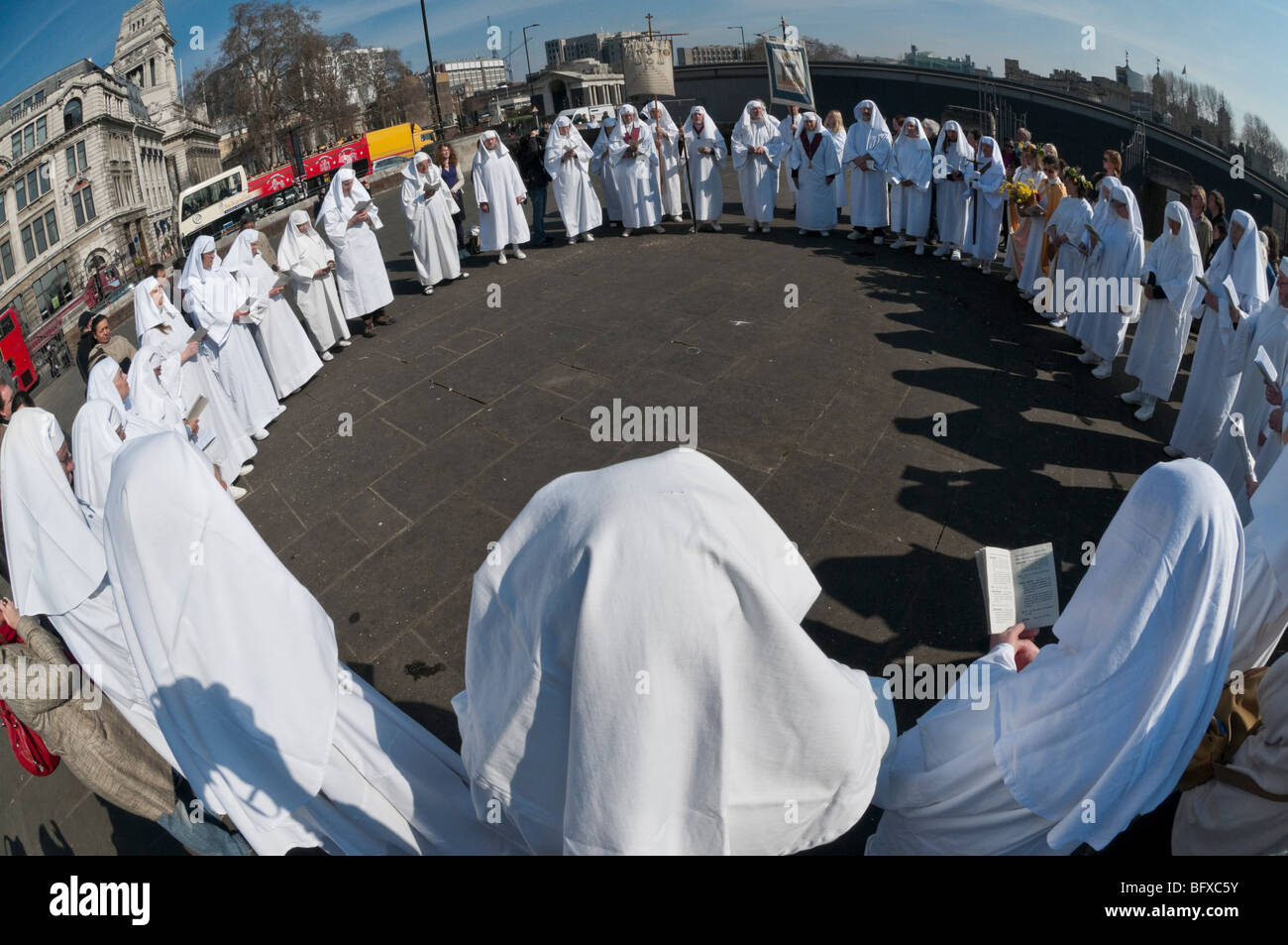 Druid Order celebrate Spring Equinox at Tower Hill, London. Druid ...