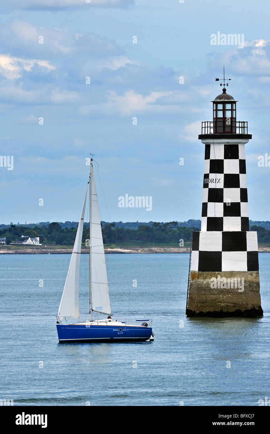 Perdrix lighthouse loctudy brittany france hi-res stock photography and images - Alamy
