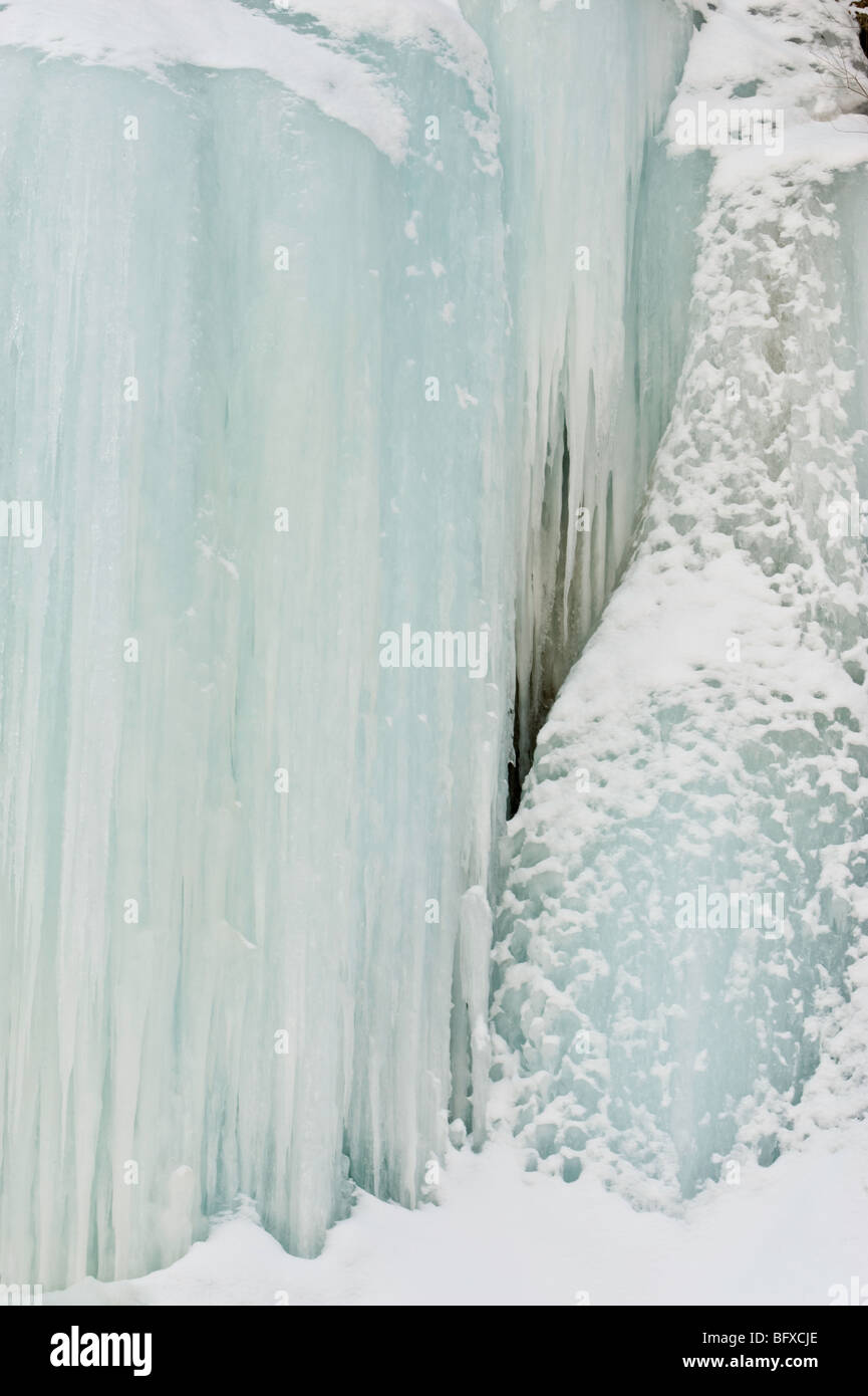 Ice wall details, Kootenay National Park, BC British Columbia, Canada ...