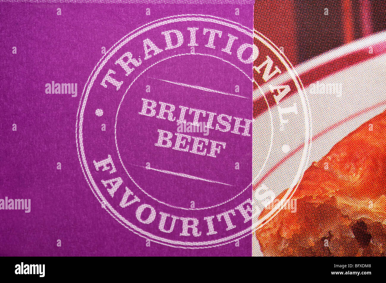 Traditional British beef stamp Stock Photo - Alamy