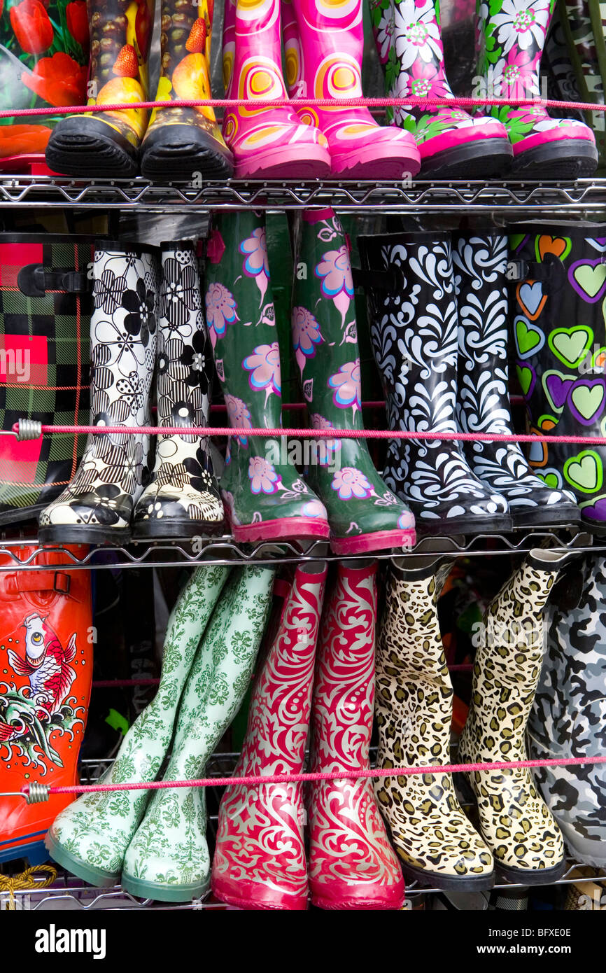 Colorful Wellington boots, or Wellies Stock Photo - Alamy