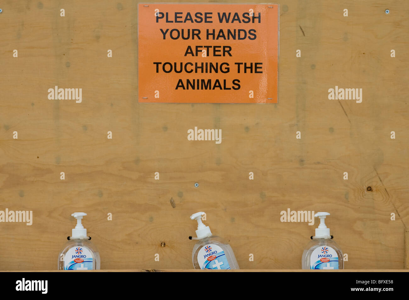 Hand Wash At A Petting Farm Stock Photo - Alamy