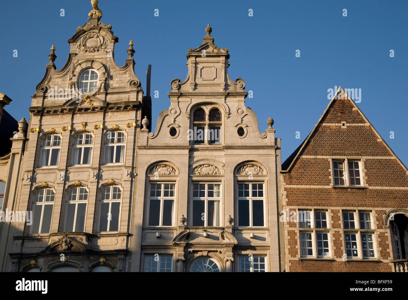 Facades on Grote Markt - Main Square, Lier; Belgium; Europe Stock Photo ...