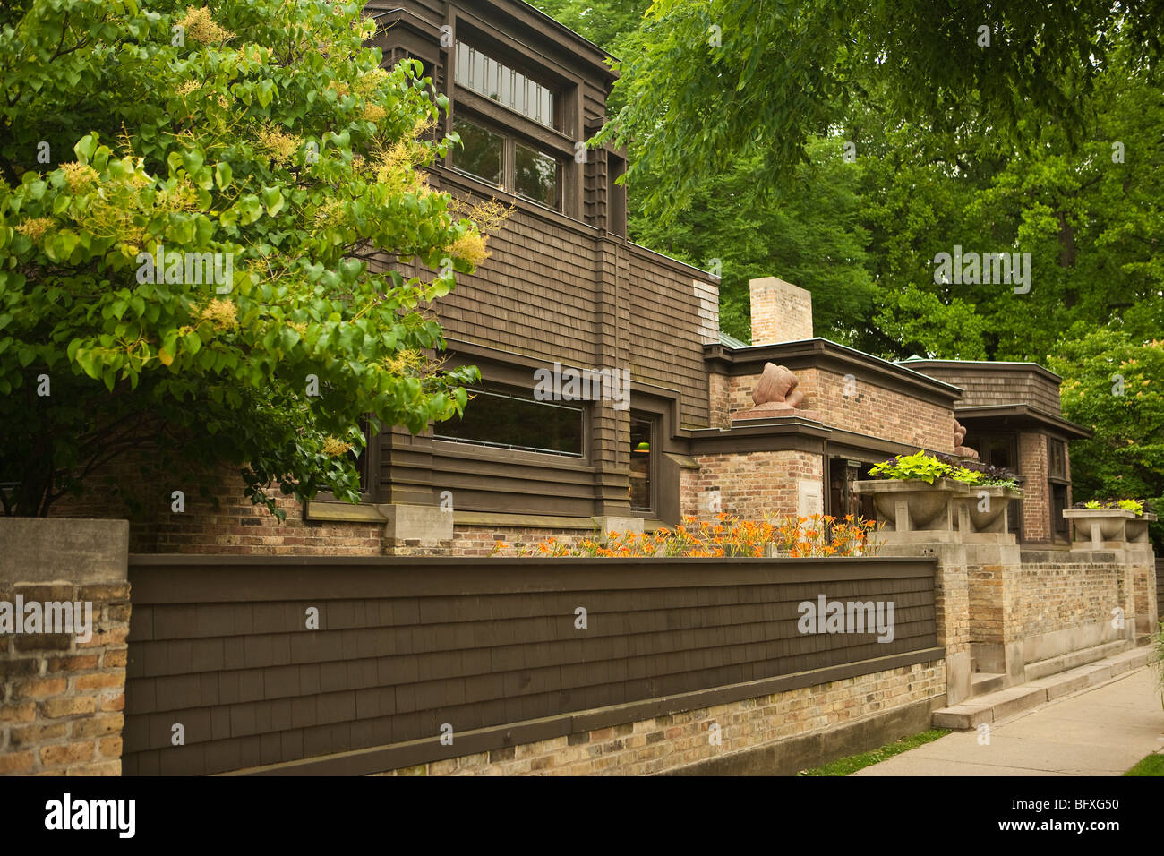 architect Frank Lloyd Wright Home and Studio, Oak Park, Illinois ...
