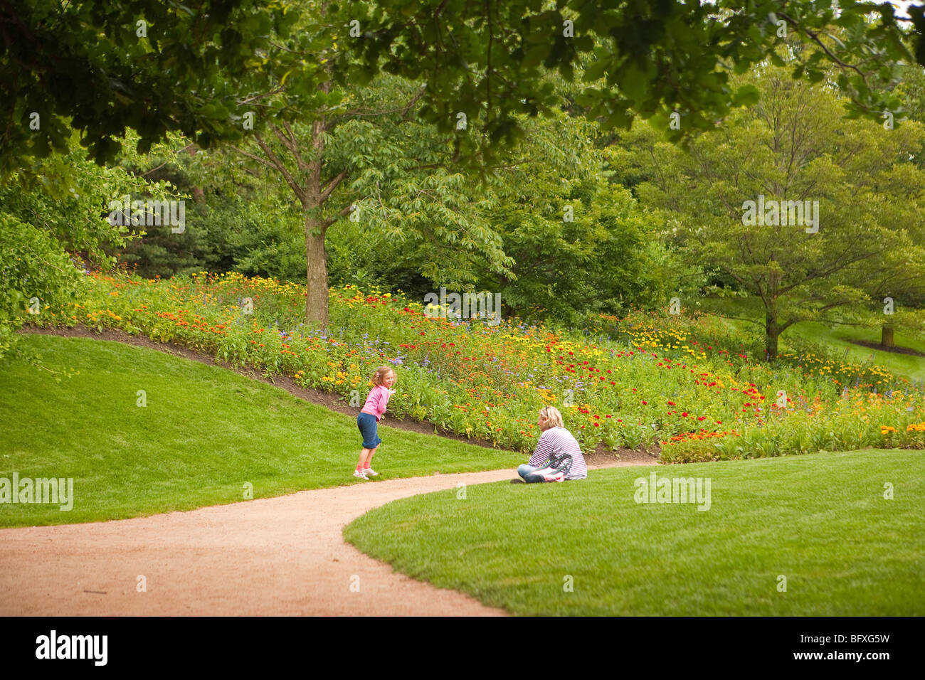 walking path, Chicago Botanic Garden, Chicago, Illinois, United States ...