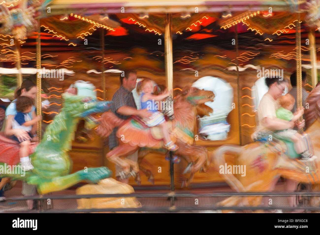 carousel, Navy Pier on Lake Michigan, Chicago, Illinois, United States ...