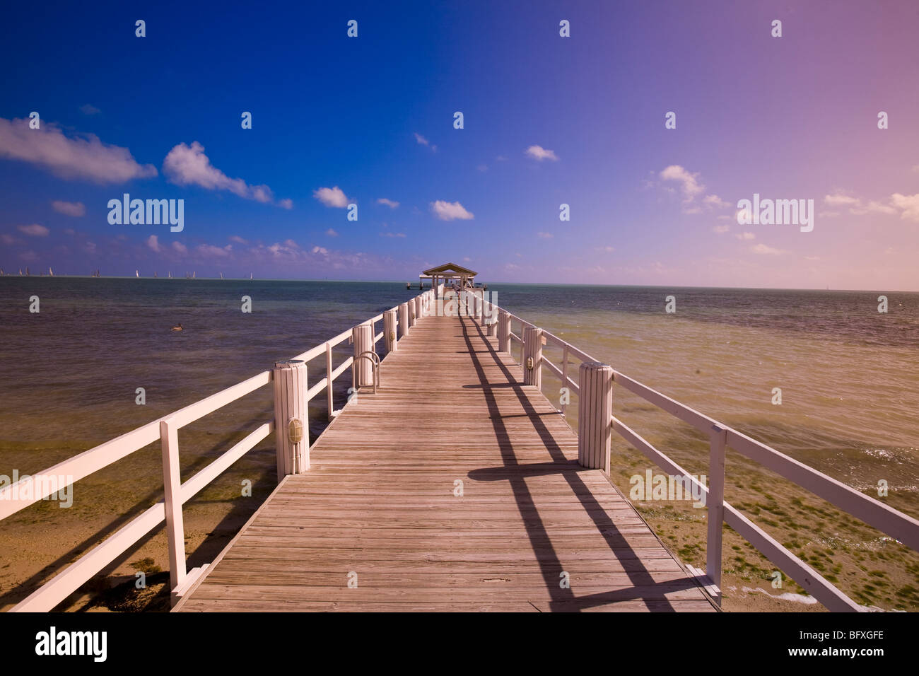 The pier and boat dock at luxurious Cheeca Lodge at Islamorada in the ...