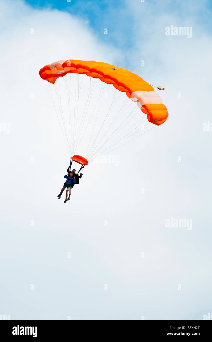 80 year old woman celebrating her birthday with tandem skydiving ...