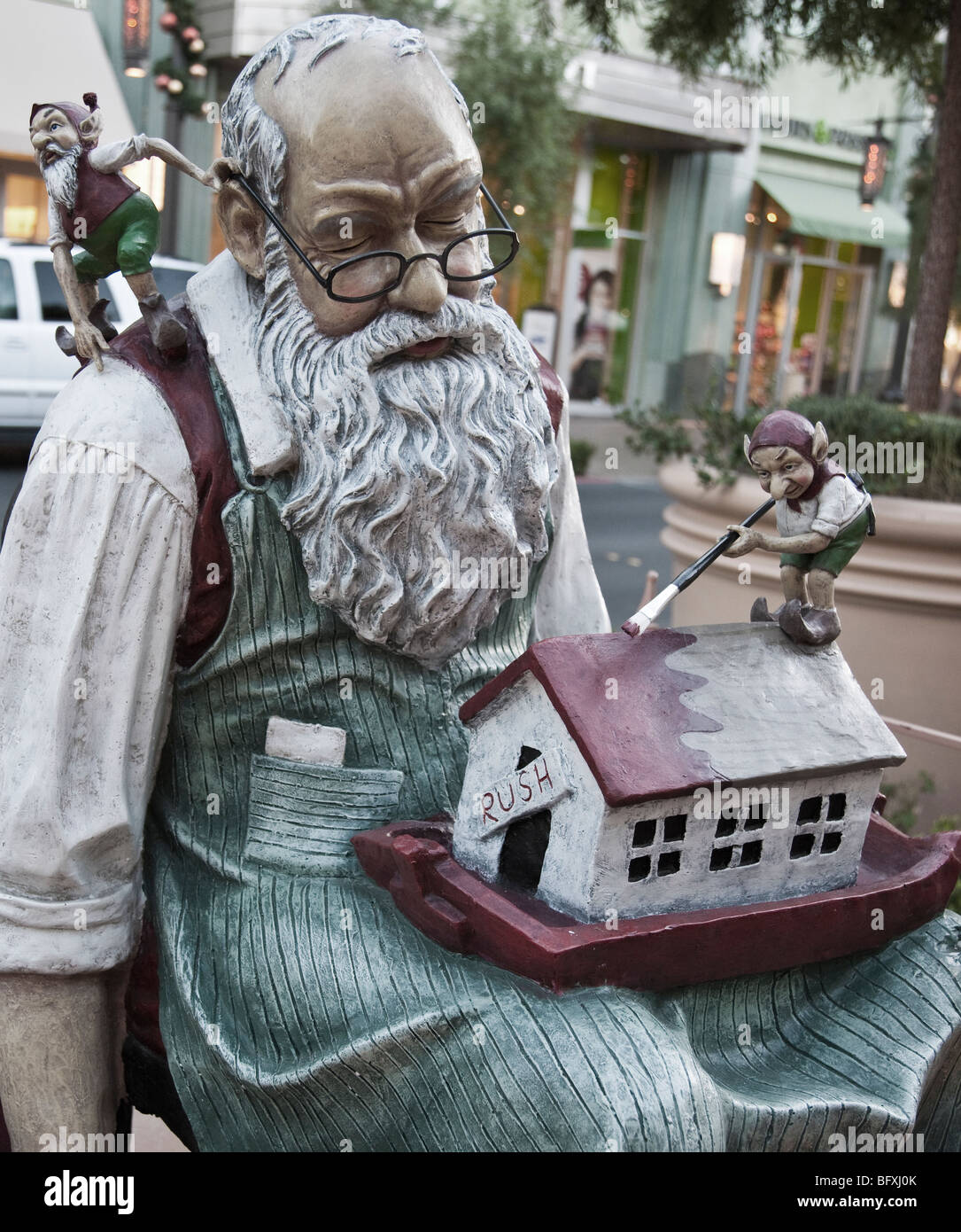 Santa Claus life size statue Stock Photo - Alamy